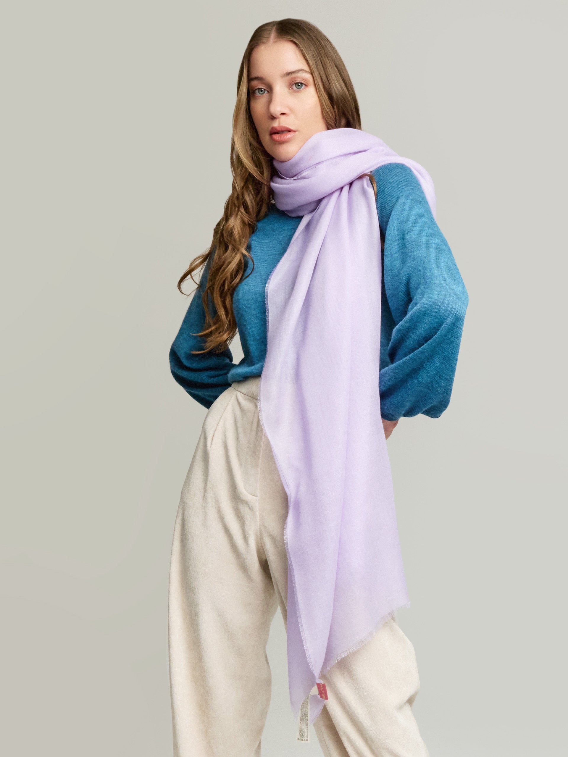 Patito Shawl Baby Alpaca Color Purple