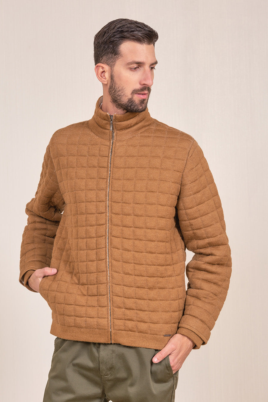 Usain Cardigan Baby Alpaca & Cotton Color Vicuna