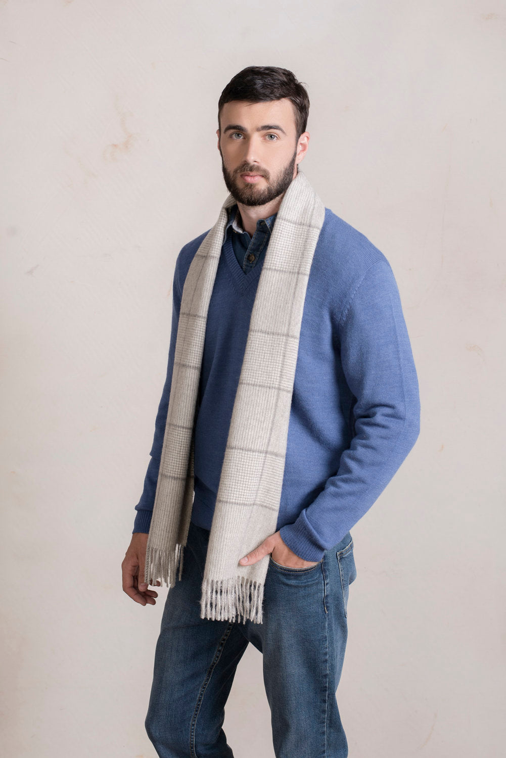 Reap Scarf Baby Alpaca Color Grey