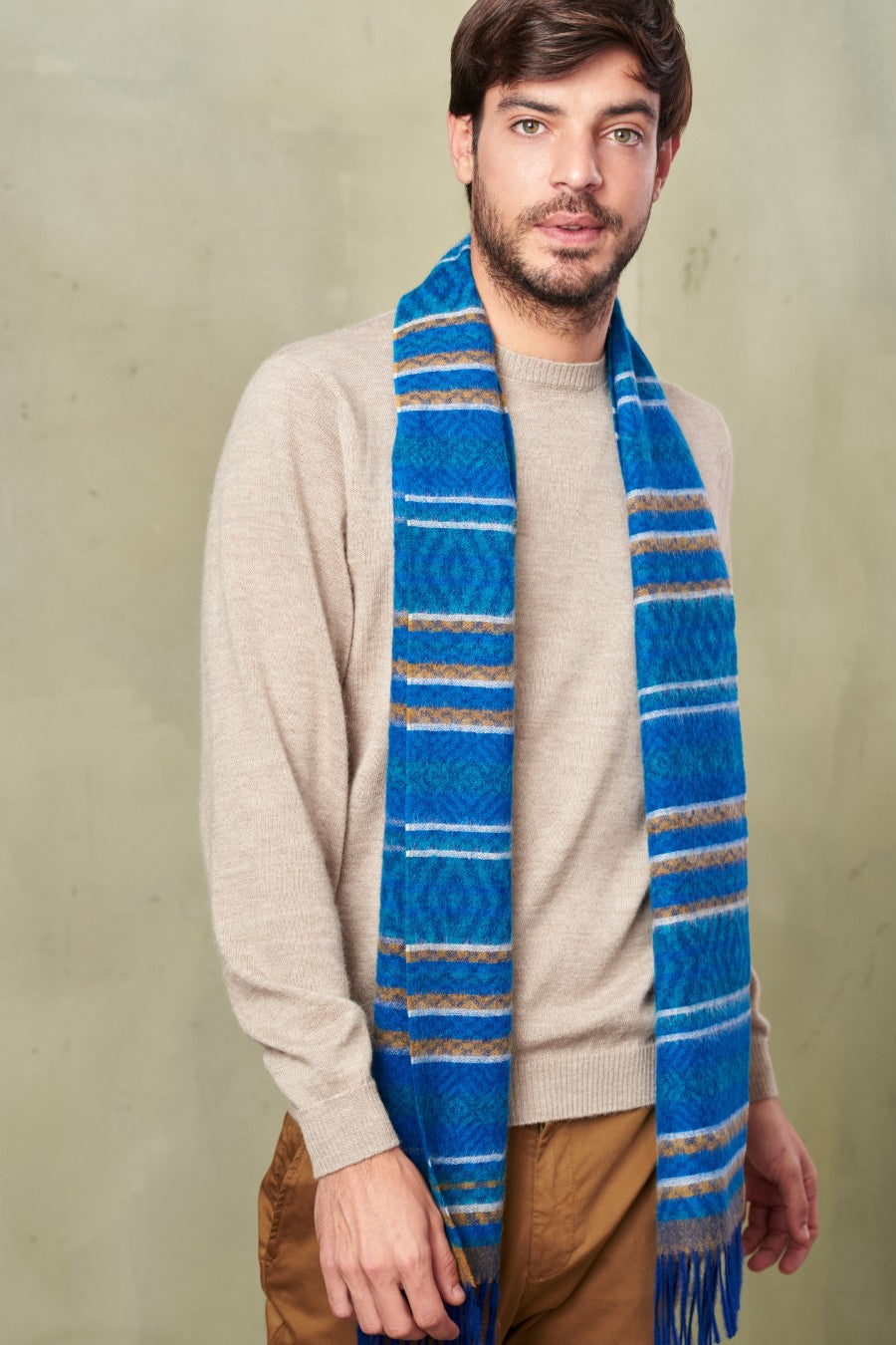 Reign Scarf Baby Alpaca Color Blue