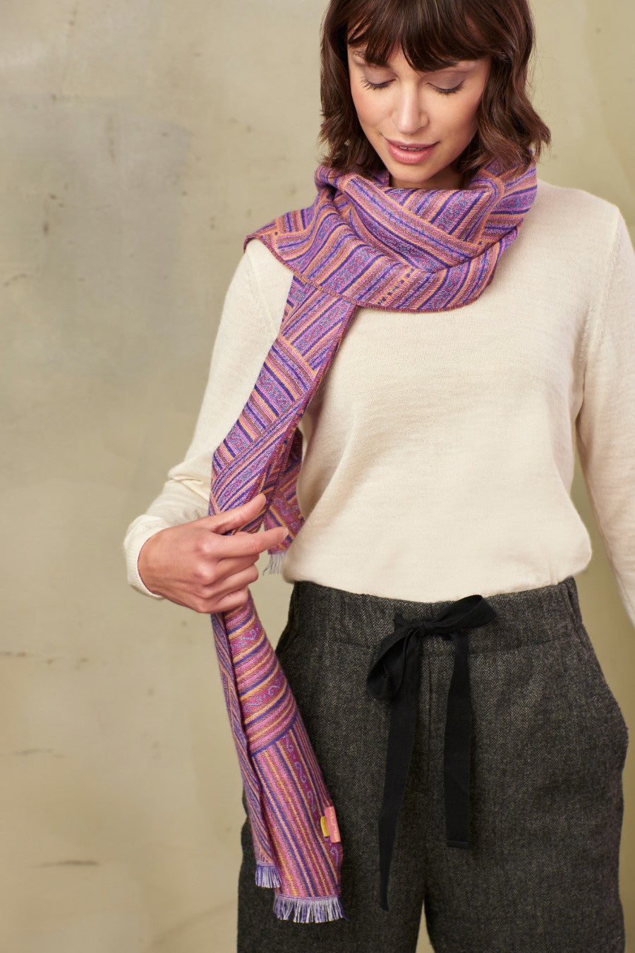 Tartufo Scarf Baby Alpaca Color Amarillo