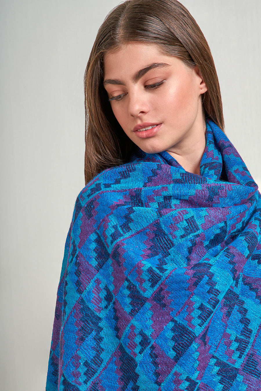 Nazca - 50 Shawl Baby Alpaca Color Blue