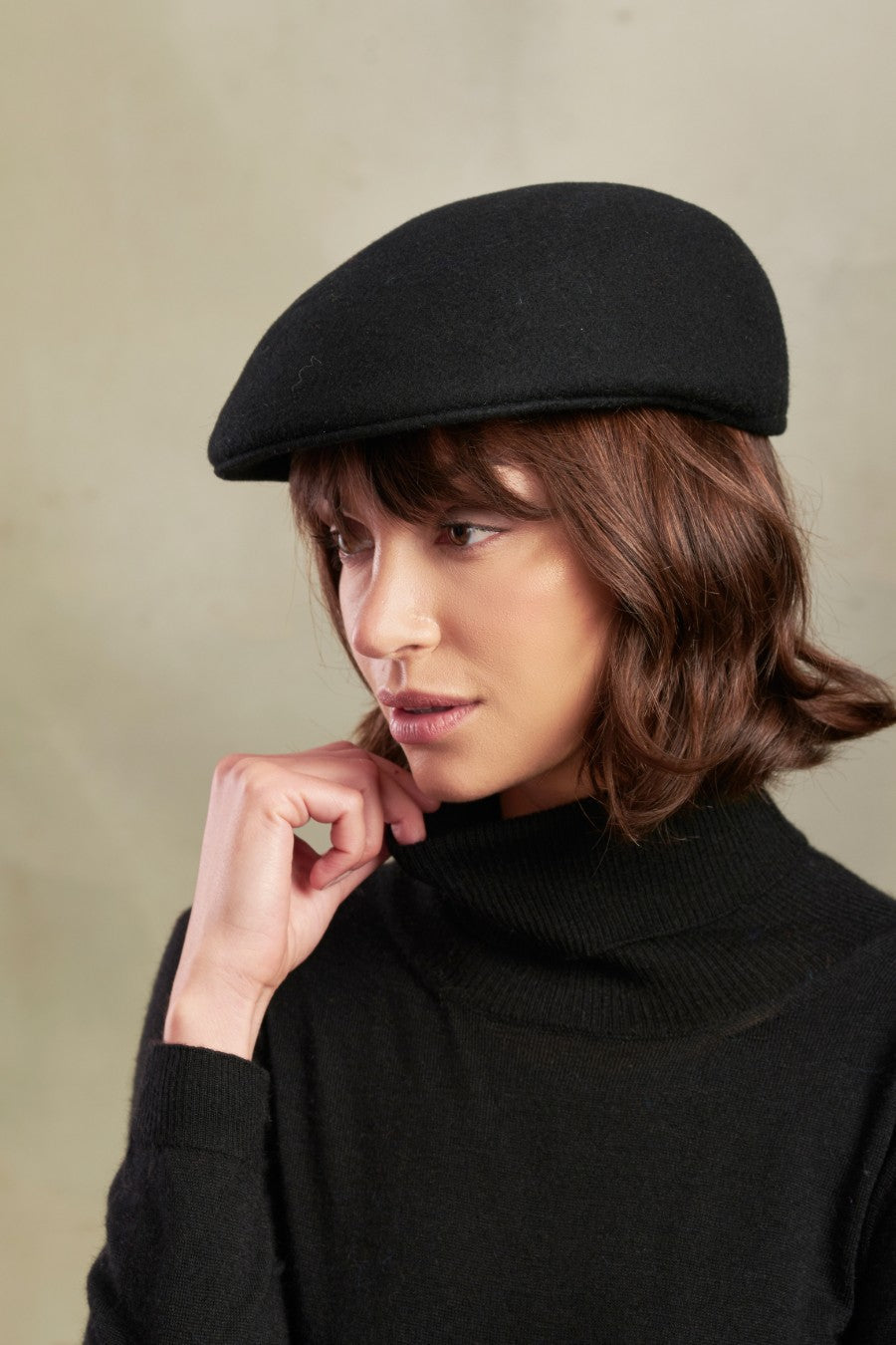 Siam Hat Alpaca & Wool Color Black